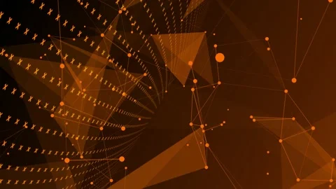 Orange color plexus technology backgroun... | Stock Video | Pond5
