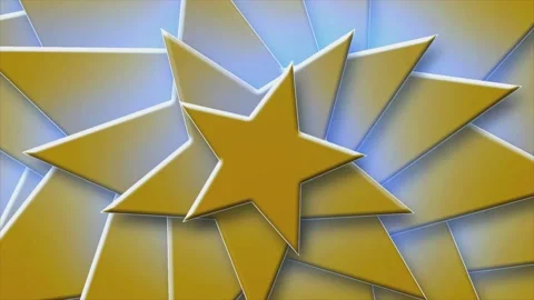 Orange Color Star Shape Spinning Backgro... | Stock Video | Pond5