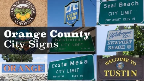 Orange County California City Signs | Stock Video | Pond5
