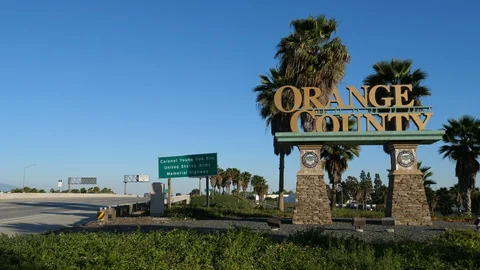 Orange County Sign Stock Footage ~ Royalty Free Stock Videos | Pond5