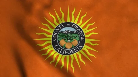Orange county flag, state of California,... | Stock Video | Pond5