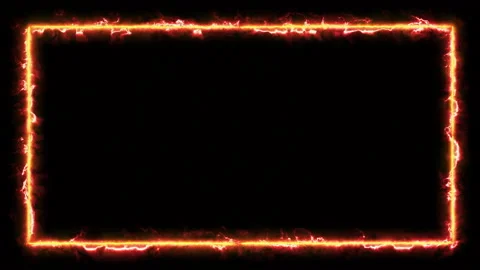 Orange fiery neon frame. Motion Screen. ... | Stock Video | Pond5