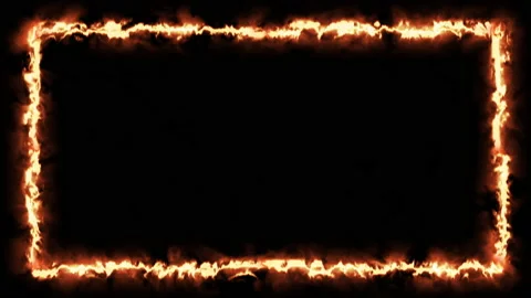 Orange fiery neon frame. Motion Screen. ... | Stock Video | Pond5