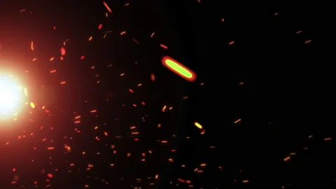 Orange flare light at the center left an... | Stock Video | Pond5
