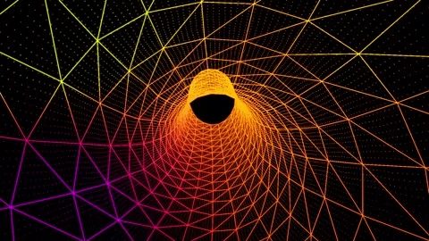 orange gradient tunnel particle animatio... | Stock Video | Pond5