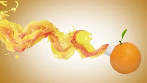 orange juice splash flowing wavy off ora... | Stock Video | Pond5