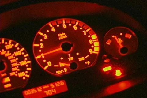 Orange Lighted Dashboard with RPM’S Sp... | Stock Video | Pond5