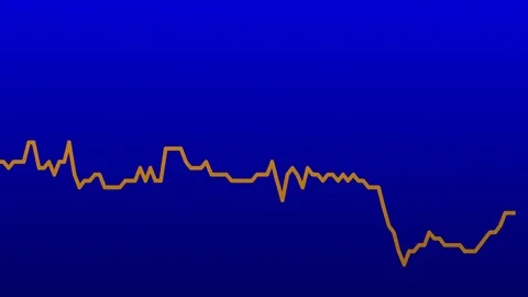 orange line graph on blue background cha... | Stock Video | Pond5