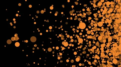 Orange particles on black background loo... | Stock Video | Pond5