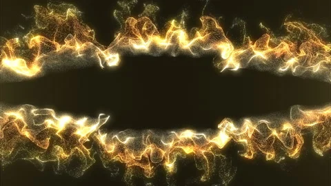 Orange particles Fire border in a 3D ani... | Stock Video | Pond5
