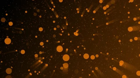 orange particles with orange light rays ... | Stock Video | Pond5