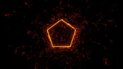 Orange Pentagon Liquid Effect Background... | Stock Video | Pond5