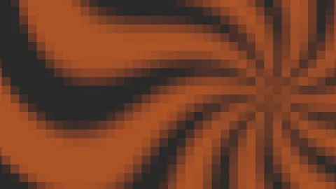Orange pixels in 8 bit pattern on black ... | Stock Video | Pond5