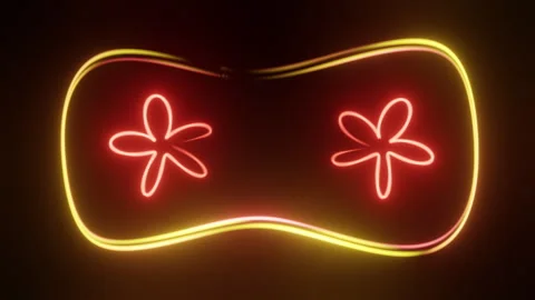 orange red light streaks, bright neon ra... | Stock Video | Pond5