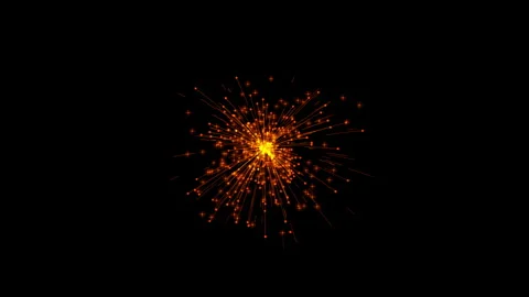 Orange Sparkles animation on black backg... | Stock Video | Pond5