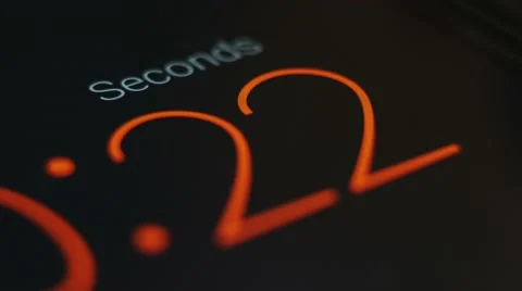 Orange thin number fonts countdown close... | Stock Video | Pond5