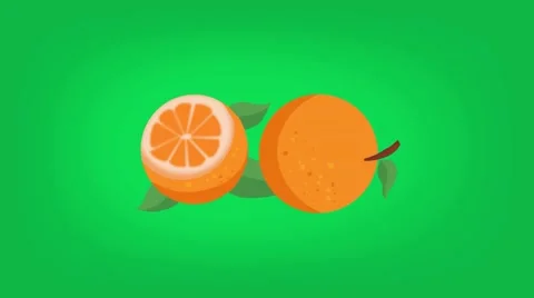 Orange - Vector Graphics - Food Animati... | Stock Video | Pond5