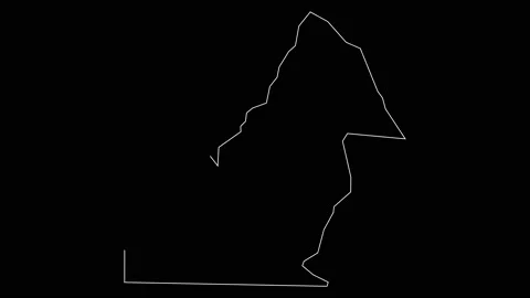 Orange Walk Belize district map outline ... | Stock Video | Pond5