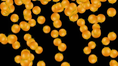 Oranges Falling Fruits Animation Backgro... | Stock Video | Pond5