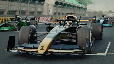 Orbit around the race car starting from ... | Stock Video | Pond5