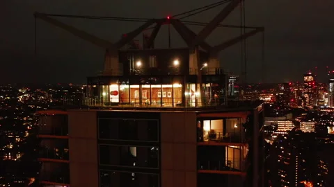 Orbit shot around illuminated top of mod... | Stock Video | Pond5