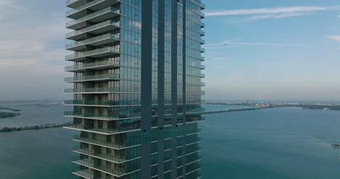 Orbit shot around modern high rise apart... | Stock Video | Pond5