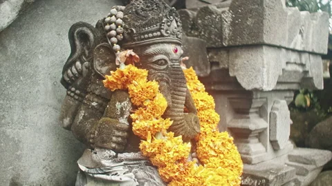 Orbit shot of Ganesha the Hindu God ston... | Stock Video | Pond5