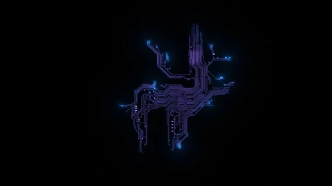 Orbital element blue color Black backgr... | Stock Video | Pond5