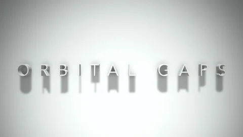 orbital gaps 3D title animation white te... | Stock Video | Pond5