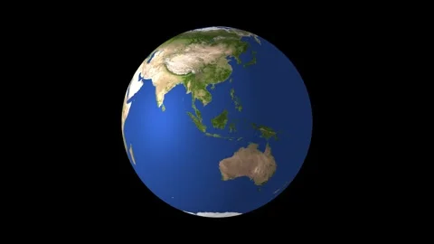 Orbiting Earth: 3D World Map rotate 360 ... | Stock Video | Pond5