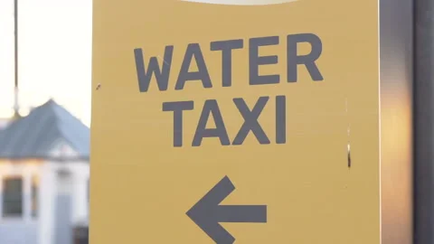 Orbiting video of Water Taxi signage wit... | Stock Video | Pond5