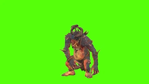 Orc Getting Hit Green Screen Animation 3... | Stock Video | Pond5