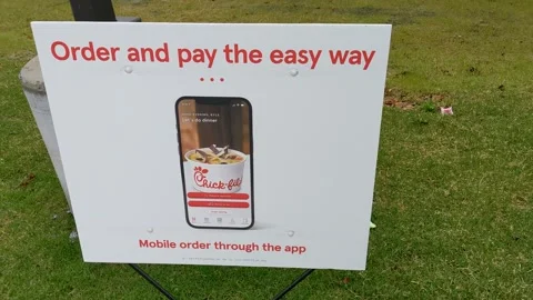 Order and Pay the Easy Way Signage | Stock Video | Pond5