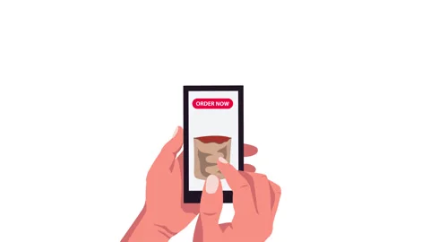Order Food with smartphone animation with After Effects Project file ...