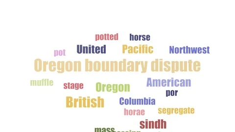Oregon Boundary Dispute Word Cloud Anima... | Stock Video | Pond5