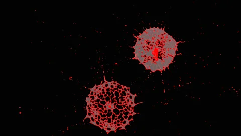 Organic blood rain with drops and splash... | Stock Video | Pond5