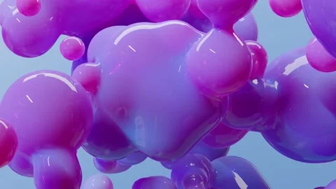 organic shapes. Morphing colorful blobs,... | Stock Video | Pond5