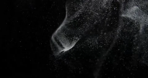 Organic system of dust particles on blac... | Stock Video | Pond5