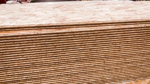 Oriented Strand Board osb sheets pack st... | Stock Video | Pond5