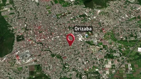 Orizaba City Map Zoom (Mexico) from Spac... | Stock Video | Pond5