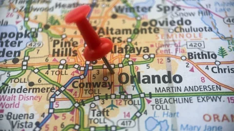 Orlando, Florida State, Pin On The USA R... | Stock Video | Pond5
