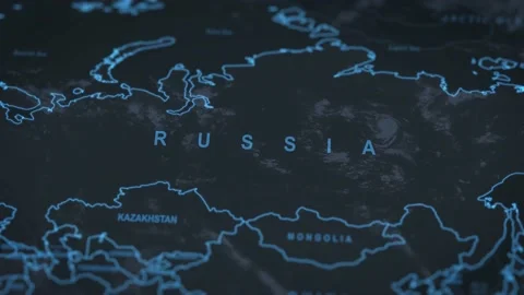 orld map animation. Close up of Russia b... | Stock Video | Pond5