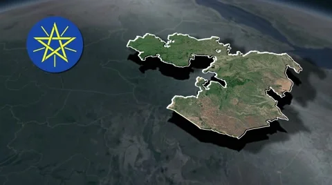Oromia Region with Coat Of Arms Animatio... | Stock Video | Pond5