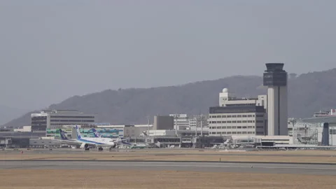 Osaka Airport Terminal, Control Tower, A... | Stock Video | Pond5