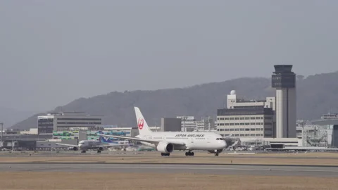 Osaka Airport Terminal, Control Tower, G... | Stock Video | Pond5