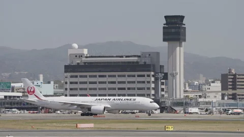 Osaka Airport Terminal, Control Tower, G... | Stock Video | Pond5