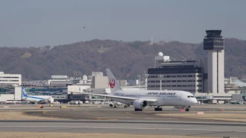 Osaka Airport Terminal, Control Tower, G... | Stock Video | Pond5