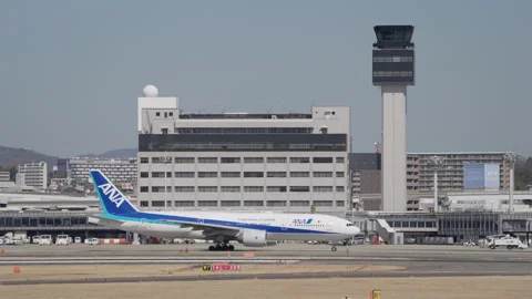 Osaka Airport Terminal, Control Tower, G... | Stock Video | Pond5