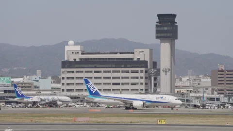 Osaka Airport Terminal, Control Tower, G... | Stock Video | Pond5
