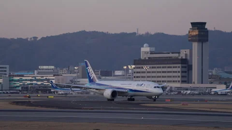 Osaka Airport Terminal, Evening, Control... | Stock Video | Pond5